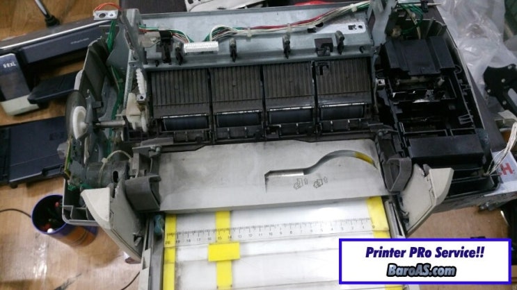 HP데스크젯 930C 프린터 고장 문제 해결 전원+용지 램프 동시점멸 : 네이버 블로그