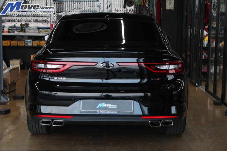 [르노 삼성 SM6 2.0 커스텀 듀얼 배기튜닝]SM6 AMG 사각팁/부산 배기튜닝/JSR퍼포먼스/SM6튜닝/드레스업/자동차 머플러튜닝 구조변경/부산 정비튜닝샵 무브모터스 ...