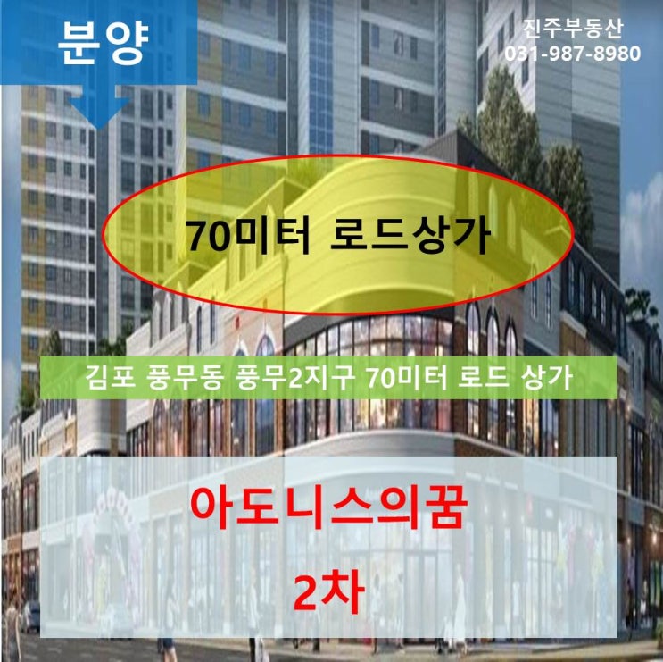 풍무동상가 분양 35미터 대로변 70미터 로드상가 ★ 아도니스의꿈2차 상업시설 분양 프랜차이즈 안테나샵 강력추천 네이버 블로그