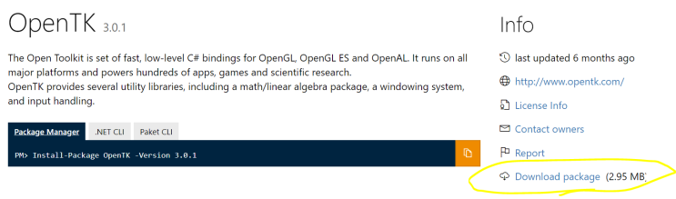opentk 3.0.1 설치 nupkg 패키지 : 네이버 블로그