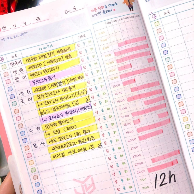 독학 재수생의 스터디플래너 쓰는 법 및 계획짜는 법 네이버 블로그