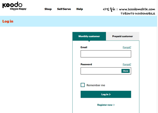 캐나다 통신사) KOODO MOBILE ONLINE ACCOUNT : 네이버 블로그