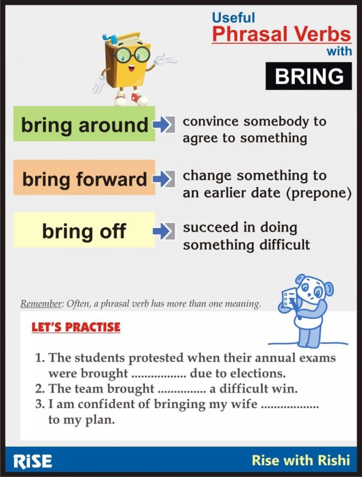bring around / bring forward / bring off | 영어 구동사 : 네이버 블로그