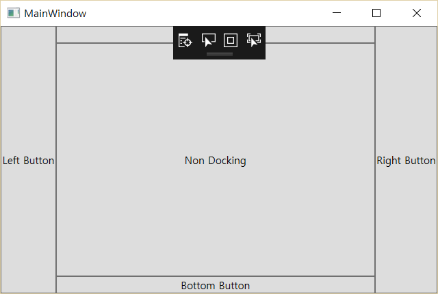 WPF XAML, DockPanel, Grid, Button, Dock, RowDefinition ...