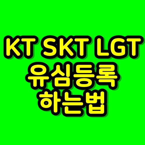 KT SKT LGT 유심등록 하는법 유심다운로드 공기계 유심등록 : 네이버 블로그