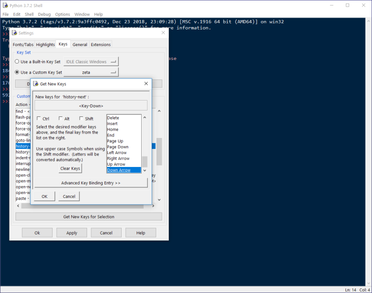 python IDLE에서 명령어 history 기능 추가 : 네이버 블로그