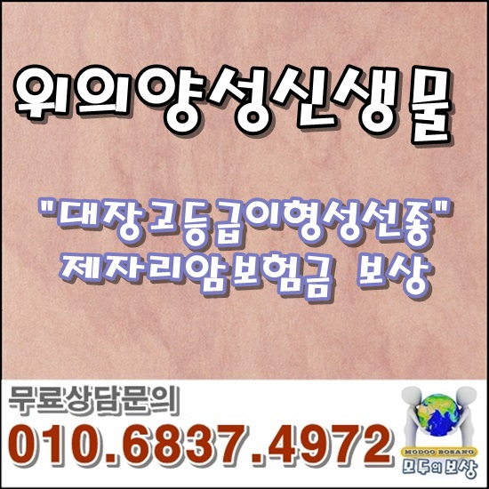 ★위의 양성신생물d131 제자리암진단비 보험금 보상 네이버 블로그