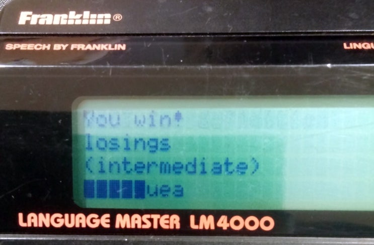 Franklin language master LM4000, Hangman game 낱말 게임 : 네이버 블로그