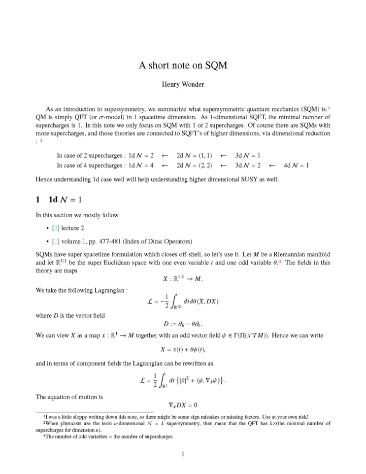 SUSY (5) : a little more on SQM : 네이버 블로그