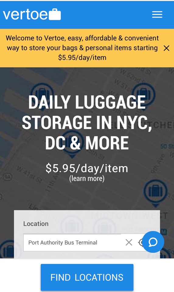 [뉴욕 자유여행] 뉴욕 짐 보관 서비스 Vertoe 이용 후기. : 네이버 블로그