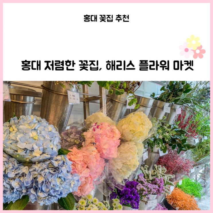 홍대 꽃집 추천 홍대 저렴한 꽃집 내맘대로 만드는 꽃다발 해리스 플라워 마켓 홍대점 네이버 블로그