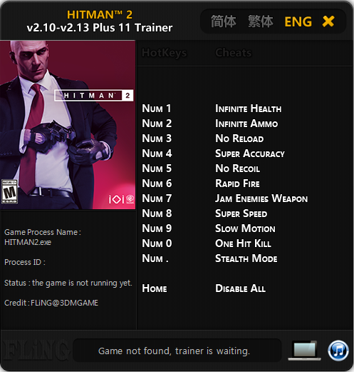 히트맨 2 트레이너 - HITMAN 2 v2.10-v2.13 +11 Trainer [FLiNG] : 네이버 블로그