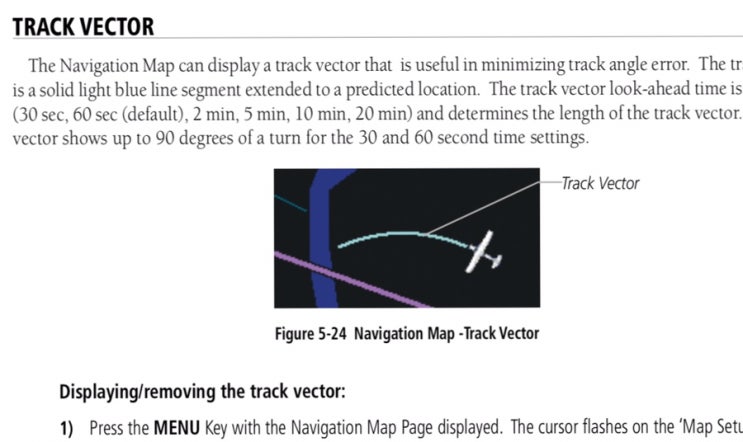 PFD G1000, Track Vector /Current track indicator : 네이버 블로그