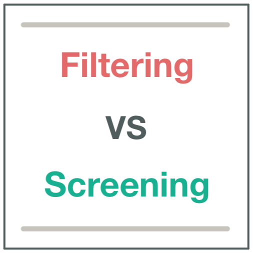 Filter와 Screen의 차이(필터링과 스크리닝의 구별) : 네이버 블로그