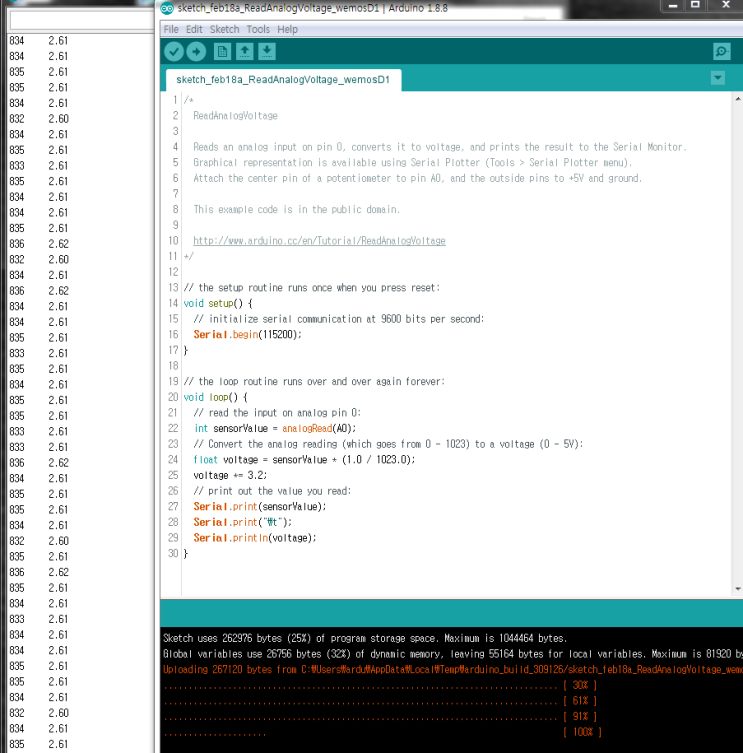 ESP8266(Wemos D1 R1) ReadAnalogVoltage : 네이버 블로그