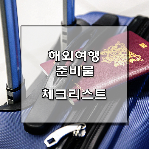 짐싸기 전 봐야할 해외여행 준비물 체크리스트 네이버 블로그