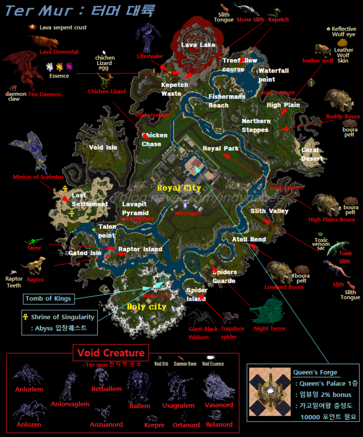 [지역] 한눈에 보는 터머(Ter Mur) 대륙, #울티마온라인 : 네이버 블로그