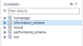 mysql workbench 스키마 목록에 information_schema 나타내는법 : 네이버 블로그