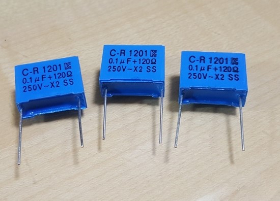C-R1201 0.1uF+120 ohm 250VAC, XE1201, RE1201. Spark Killer, Surge ...