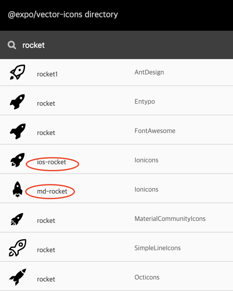 손쉽게 아이콘 이미지 사용하기(expo vertor icons_ Ionicons) : 네이버 블로그