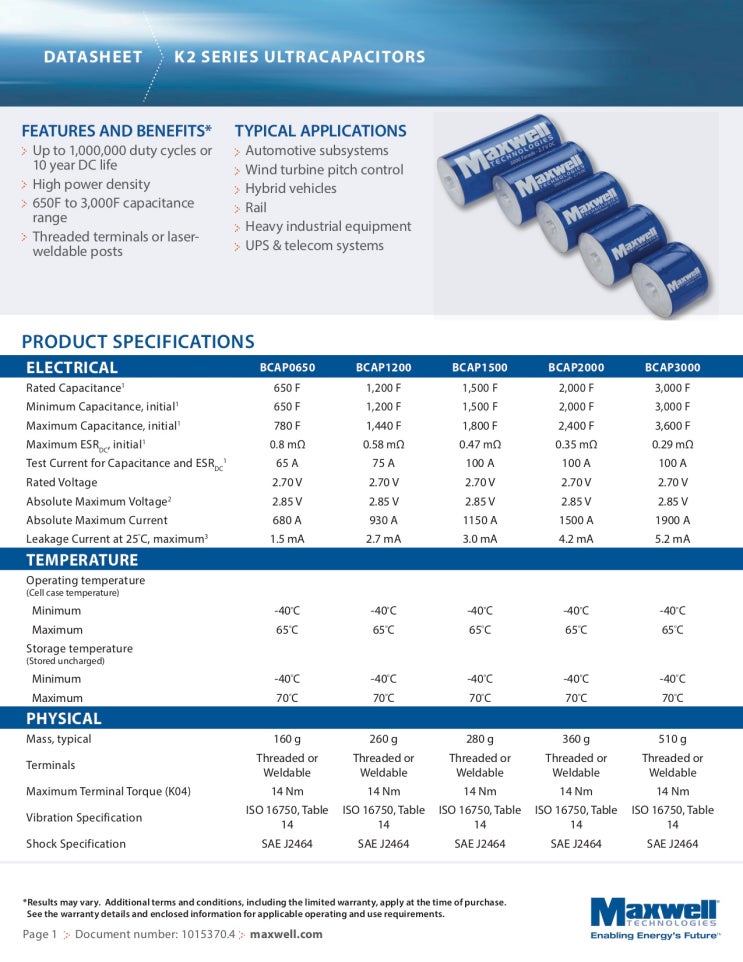 맥스웰콘텐서 자료--Maxwell Technologies BCAP3000 P270 K05 : 네이버 블로그
