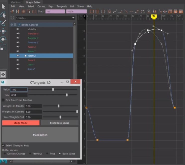 Maya Ctangents - 무료 파이썬 스크립트 : 네이버 블로그