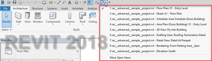 revit 2019의 새로운 기능 - 2. 탭 뷰(Tab View) : 네이버 블로그