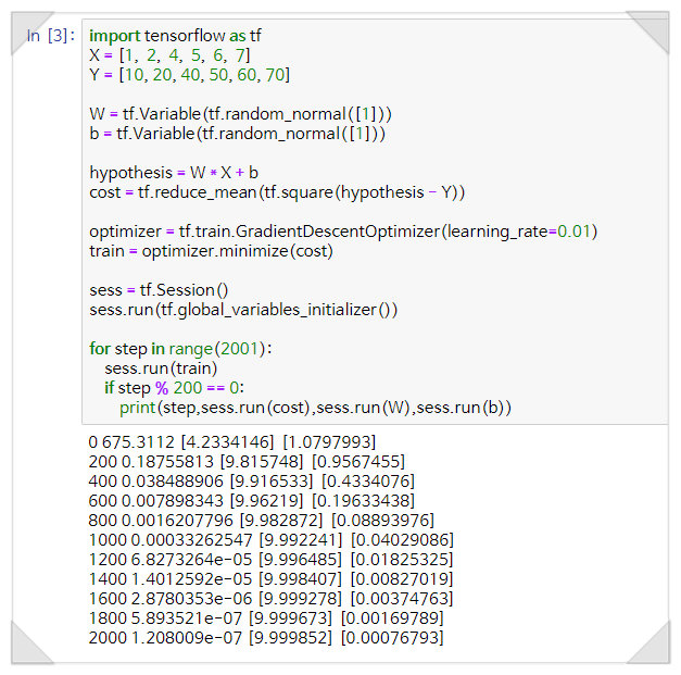 [머신러닝 - 11] 텐서플로우(Tensorflow) 예제 03 : Linear Regression : 네이버 블로그