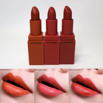 [3CE]무드레시피 매트립스틱 발색 및 리뷰 (#220 #221 #222) : 네이버 블로그