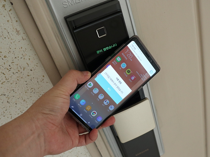 삼성 스마트 도어락 매장 방문 삼성 스마트 도어록 SHP-DR900 설치 : 네이버 블로그