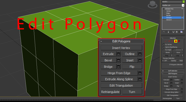 3dsMaxModifier > Editable Polygon (폴리곤편집) : 네이버 블로그