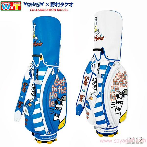 *한정판*[남녀-신품/캐디백]윈윈스타일 WINWIN STYLE 노무라타케오 협업 CADDY BEAR 한정 캐디백(9인치,3 ...