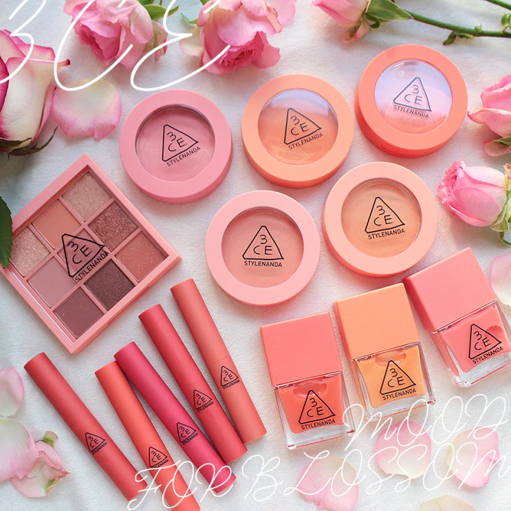 3CE 무드 포 블라썸 에디션 전색상 발색, 봄이 온 듯 사랑스러운 스프링컬렉션 _3CE MOOD FOR BLOSSOM ...