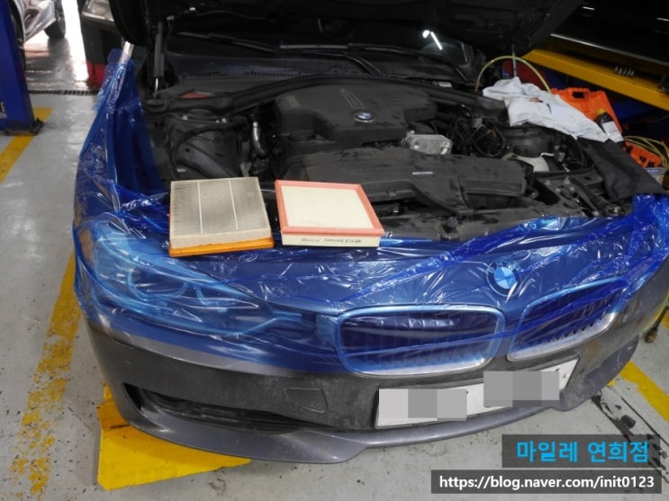 서대문구 연희동 수입차정비 엔진오일_에어필터_전패드_후패드_브레이크 오일 교환 BMW 320i : 네이버 블로그