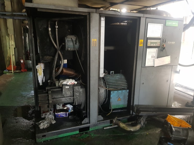 아트라스콥코(Atlas Copco) GA160 온도상승 고장 : 네이버 블로그