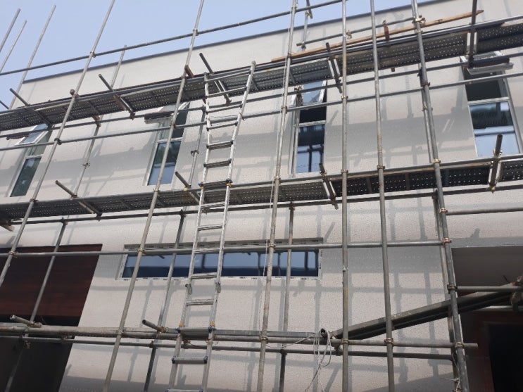 뿜칠용 외장 마감재 Ceraskin 254-B 시공사례 : 네이버 블로그