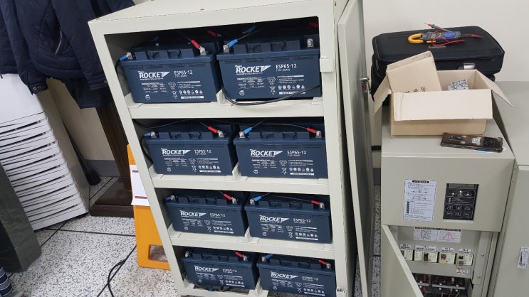 종로구****방재실 무정전전원장치 UPS 배터리교체 ESP65-12(12V 65AH 30셀), HI-CA35-12(12V ...