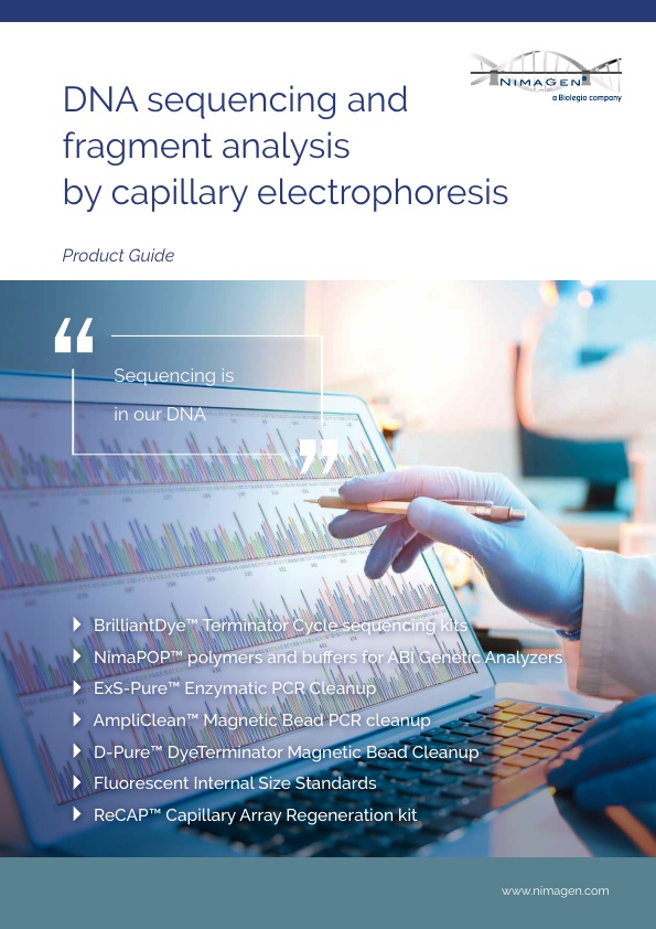 DNA sequencing and fragment analysis by capillary electrophoresis ...