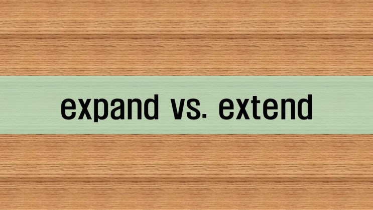 [영어공부][영어표현] expand vs. extend : 네이버 블로그