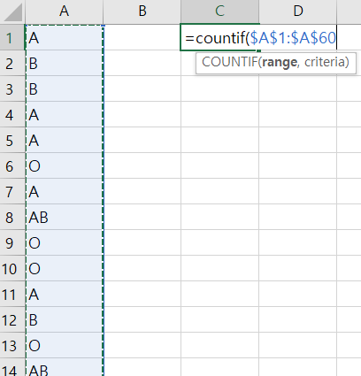 엑셀 frequency, countif 함수로 도수 구하기 : 네이버 블로그