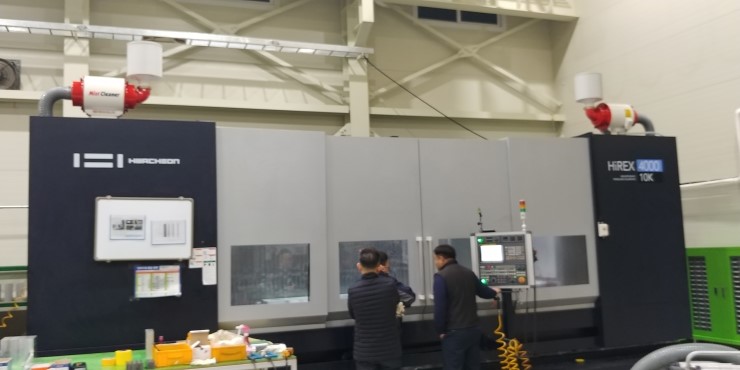 HWACHEON HiREX 4000 10K 미스트크리너 집진기 설치 YMC-350+AFTER FILTER : 네이버 블로그