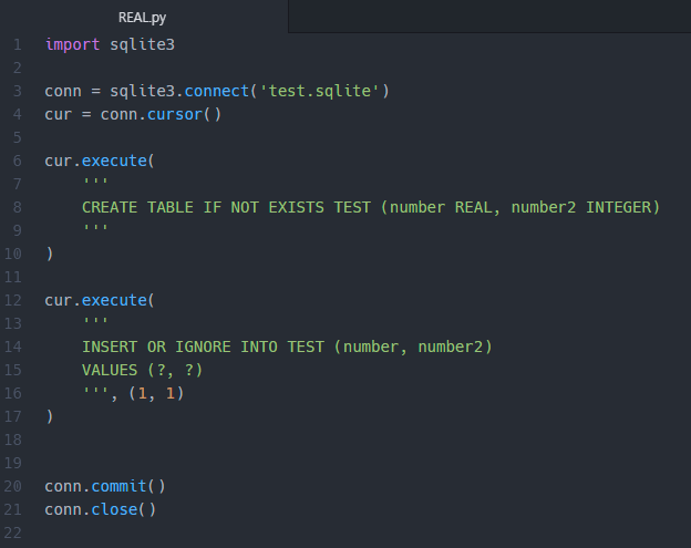 Python sqlite3 REAL data type : 네이버 블로그