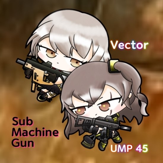 마인블루 - [팬아트 : 소녀전선 Vector와 UMP 45 첫 그림] : 네이버 블로그