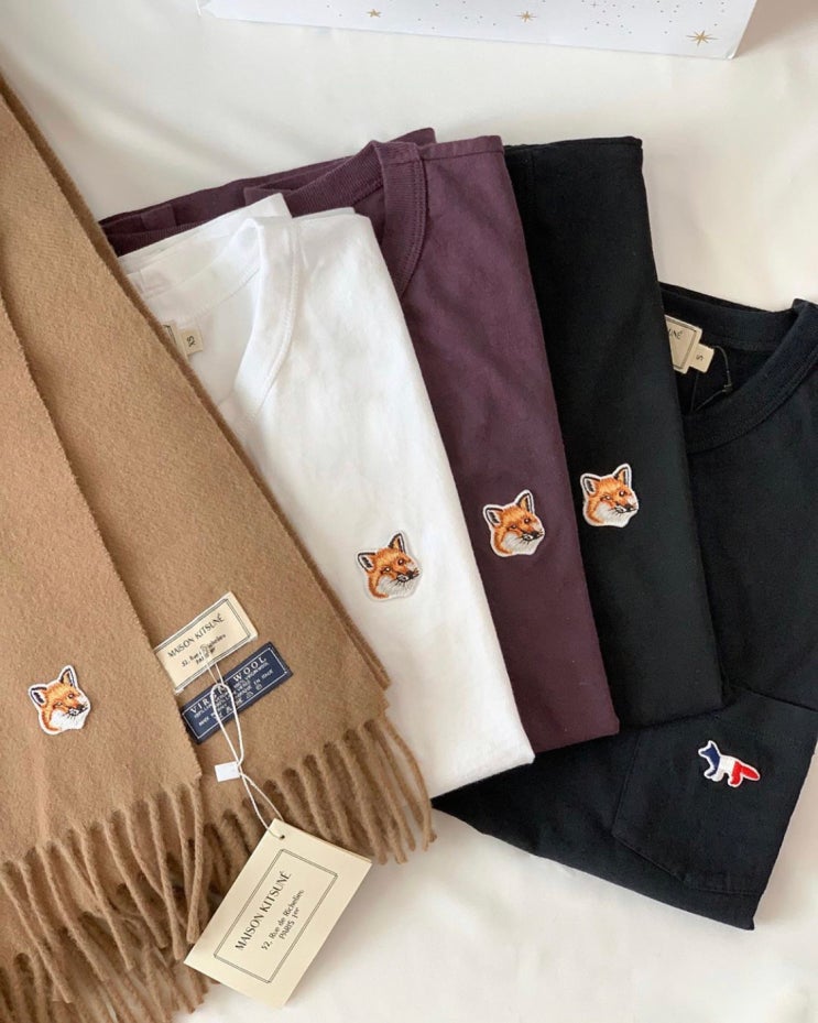 [몹시종네] 19FW 메종키츠네 의류 에코 머플 모자 : 네이버 블로그