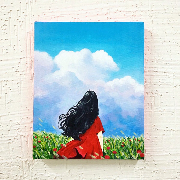 [성인취미미술] 살랑살랑 가을 바람이 느껴지는 인테리어 그림 아크릴화로 신혼집 꾸미기 / 건대취미미술 화실 아틸로그 : 네이버 블로그