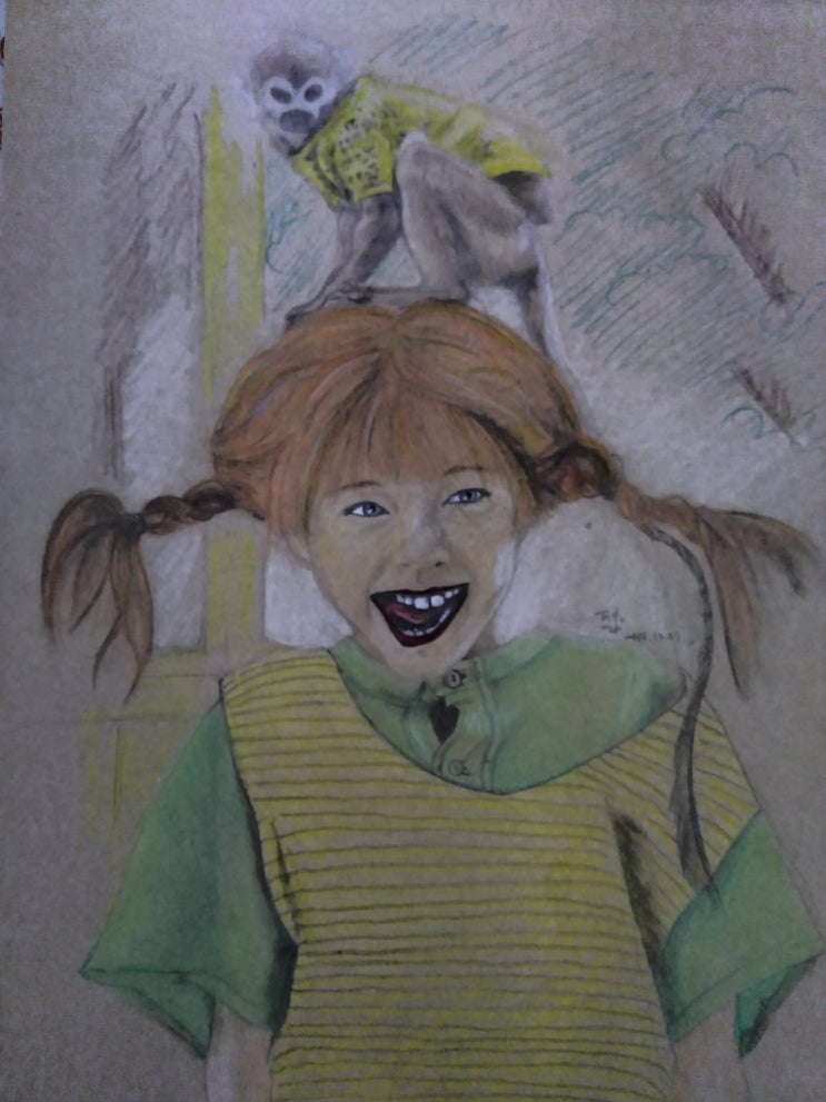 탈바인의비밀공작실 - 삐삐 롱스타킹 그리기 DRAWING:Pippi Longstocking : 네이버 블로그