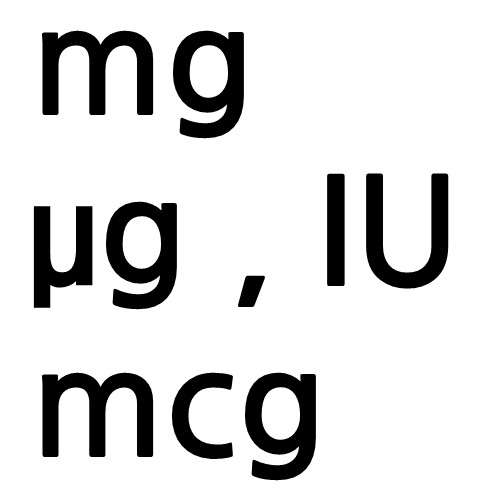 영양제 함량 단위 IU,mg, μg(ug),mcg 비교와 환산방법 : 네이버 블로그