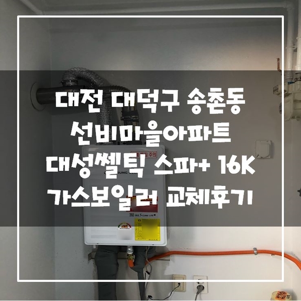 대전 대덕구 송촌동 선비마을아파트 대성쎌틱 스파 16kf 가스보일러 설치후기대전분배기교체and대전보일러교체 네이버 블로그