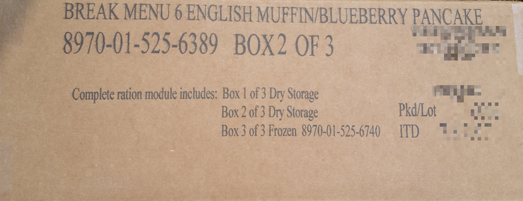 Unitized Group Ration(UGR)-A BREAKFAST MENU6 BOX 2 OF 3 : 네이버 블로그