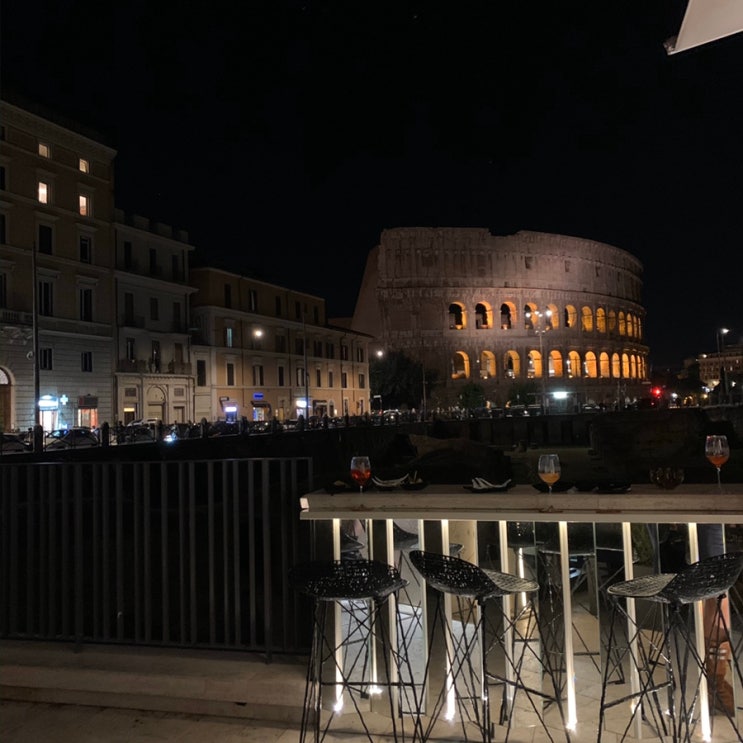 [이탈리아] 이탈리아 콜로세움 야경을 한 눈에 `the court roma' / 로마 더코트바, 더코트로마, 로마 칵테일 바 ...